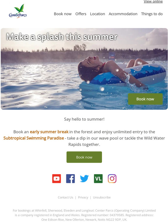 Center Parcs: Dive into the action this summer 💦 | Milled