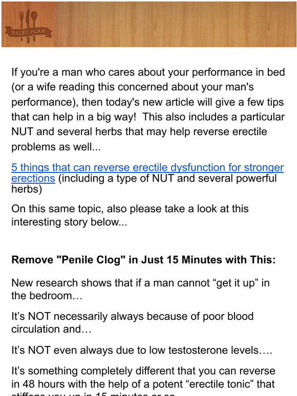 PaleoPlan: 5 things for stronger erections (plus eat this NUT) | Milled