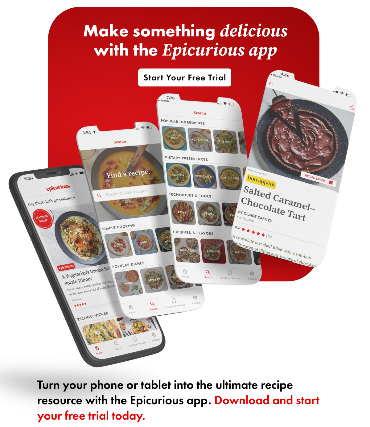 Bon Appétit: Download the Epicurious app and start your free trial | Milled