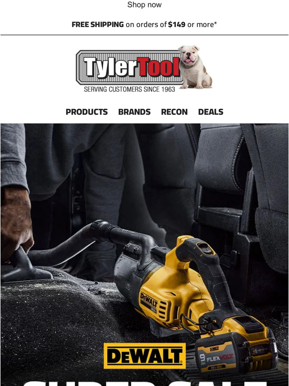 Tyler Tool: Maximize Your Savings! 15% Off DEWALT 20V Max Items | Milled