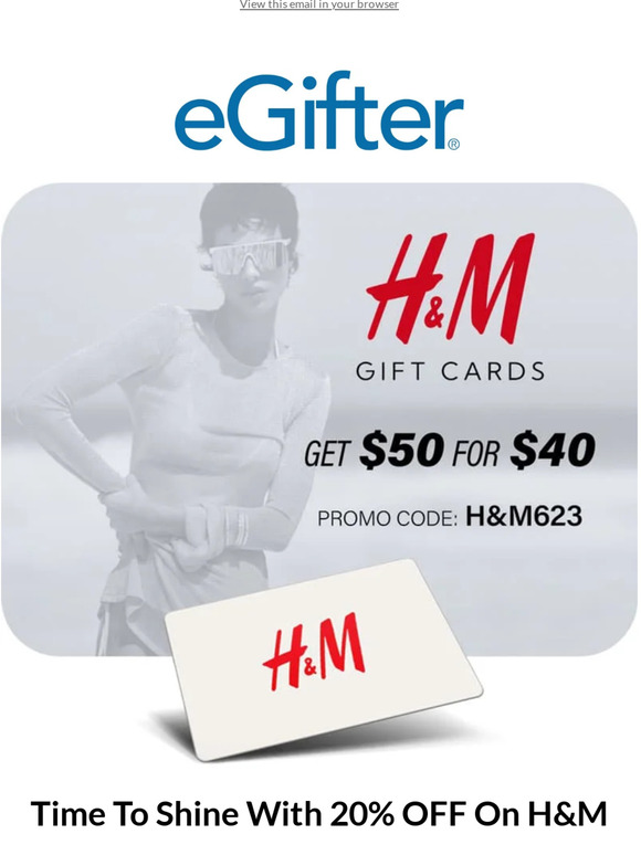 eGifter: Time to Shine with 20% OFF on H&M ☀️ | Milled