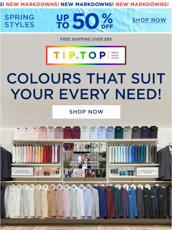 Tip Top Tailors: New Suits Have Arrived! 👇 | Milled