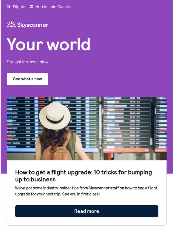 Skyscanner: How to get a flight upgrade: 10 tricks for bumping up to ...