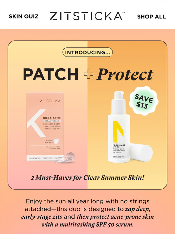 ZitSticka: ☀️ 💧 Introducing *NEW* PATCH & PROTECT | Milled
