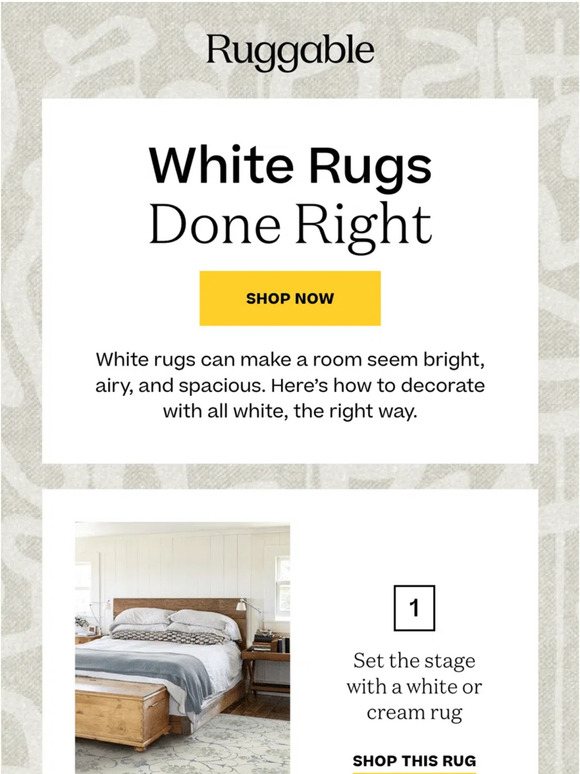 Ruggable: How To: All White Rooms | Milled