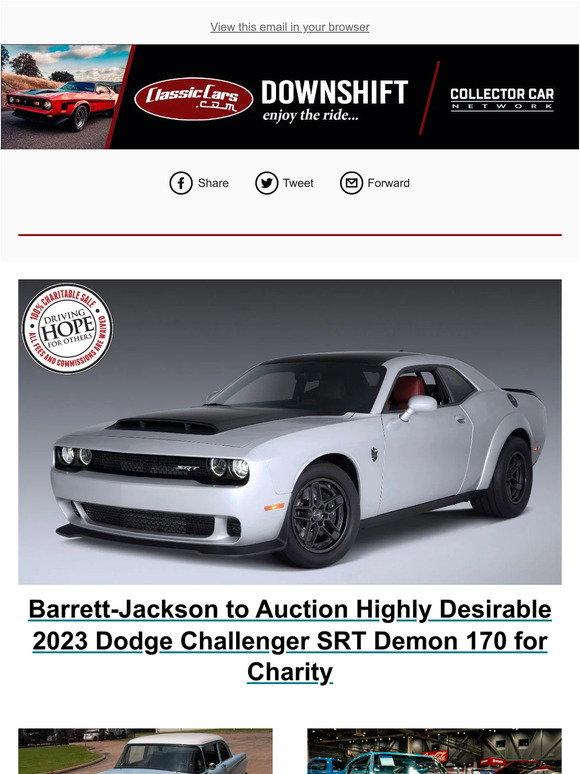 ClassicCars: Barrett-Jackson to Auction Highly Desirable 2023 Dodge ...