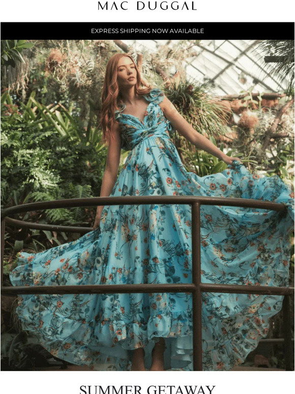 Mac Duggal: Summer Getaway: Cut-outs and florals 🌺 | Milled