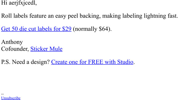 Sticker Mule: Die cut labels | Milled