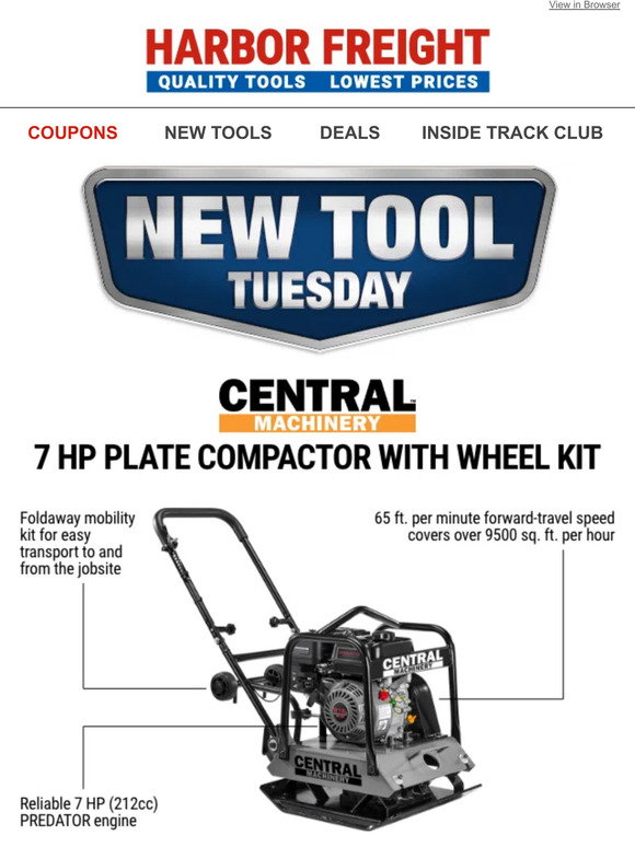 Harbor Freight New Product Alert Milled