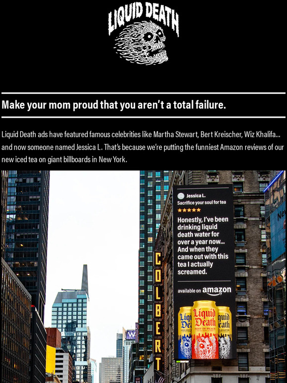 Liquid Death: Star In A Liquid Death Ad | Milled