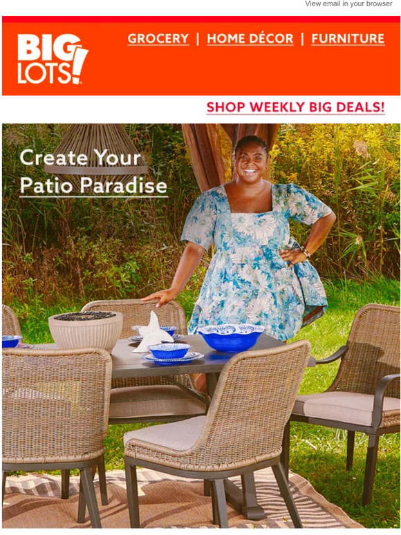 Big Lots: Find your perfect patio look for LOTS less! ☀️ | Milled