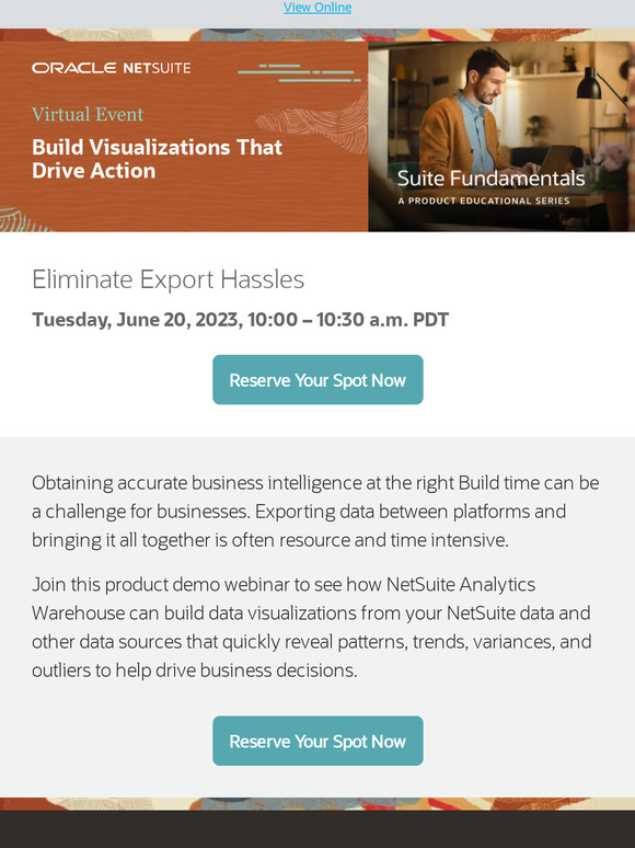 NetSuite: Virtual Event: Build Visualizations That Drive Action | Milled