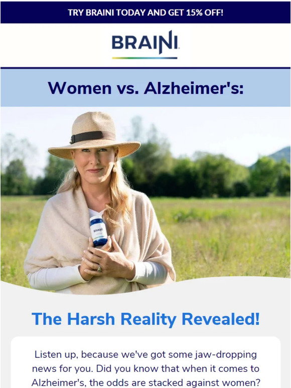 Braini: Did You Know? 1 in 5 Women Face the Alzheimer's Challenge🚨 | Milled