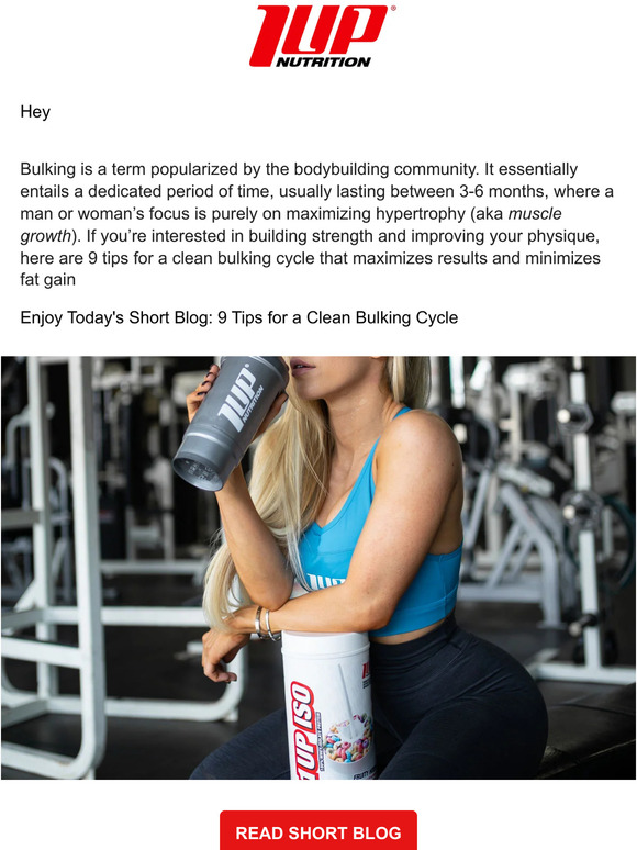 1 Up Nutrition: 9 Tips for a Clean Bulking Cycle | Milled