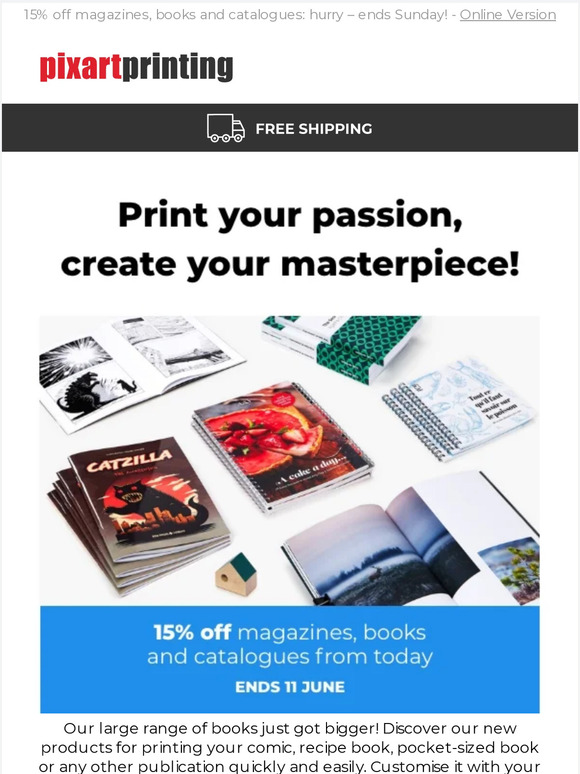 Pixartprinting: Our large range of books just got bigger: see what's new! | Milled