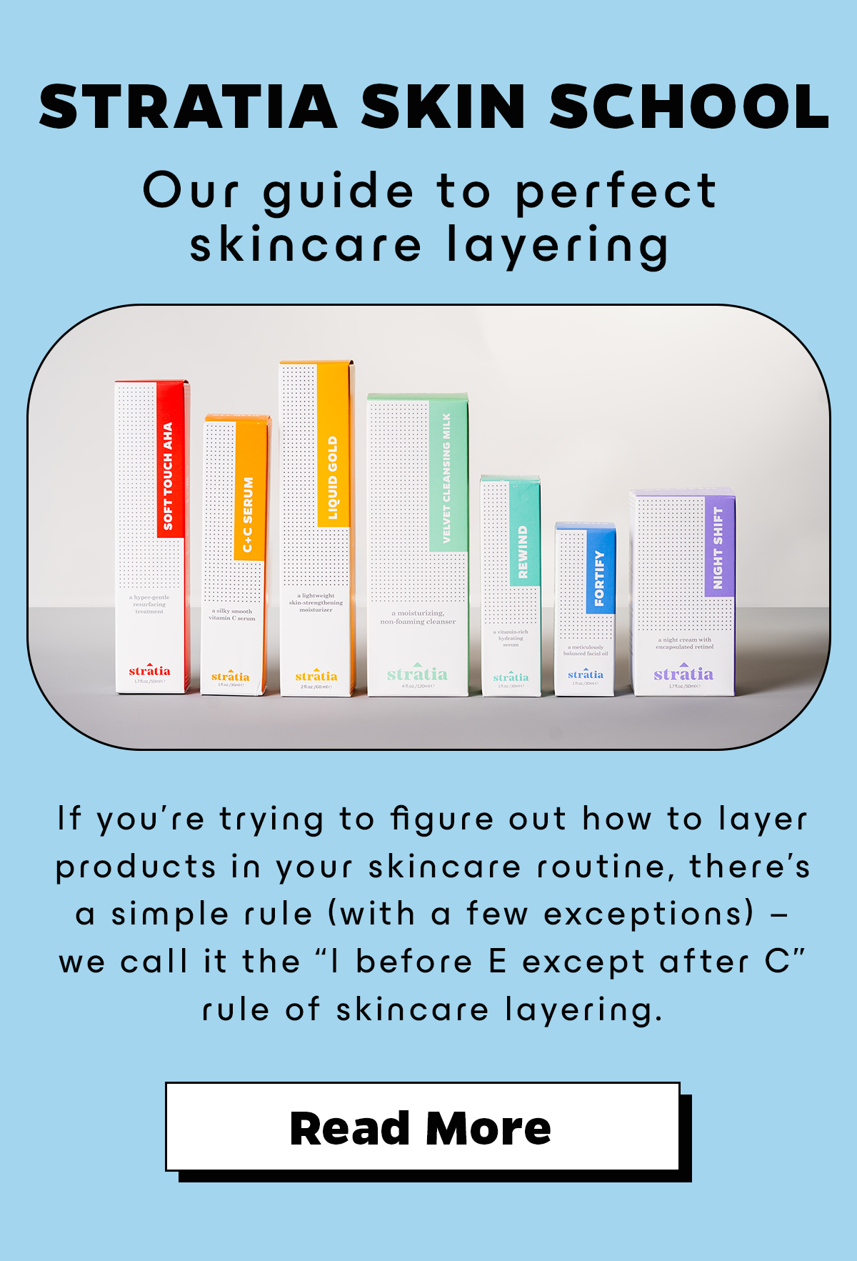 Stratia: Learn the Right Way to Layer Skincare Products | Milled