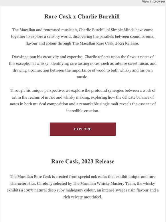 Macallan: The Macallan Rare Cask x Charlie Burchill | Milled
