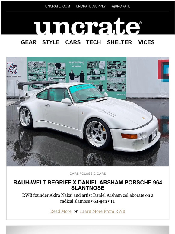 Uncrate: Rauh-Welt Begriff x Daniel Arsham Porsche 964 Slantnose & more ...