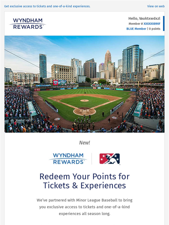Wyndham Hotels: Redeem Your Points for MiLB Tickets & Experiences | Milled