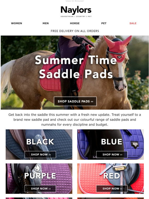 Naylors: Saddle Up Ready For Summer With A New Saddle Pad | Milled