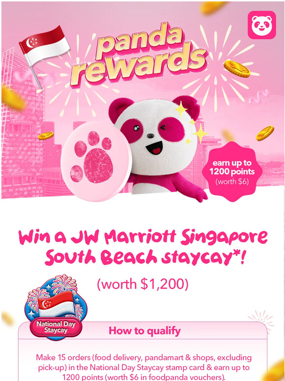 Foodpanda.com (CPS) India: panda rewards: Win National day staycay.😎🍹 ...