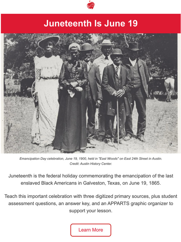 Teacher's Discovery: Juneteenth Primary Sources for Your History ...