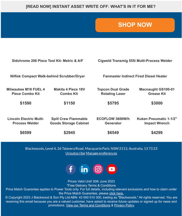 Blackwoods: Take Advantage of the Instant Asset Write Off this EOFY ...