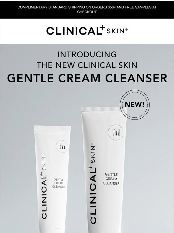Clinical Skin: Introducing the NEW Gentle Cream Cleanser | Milled