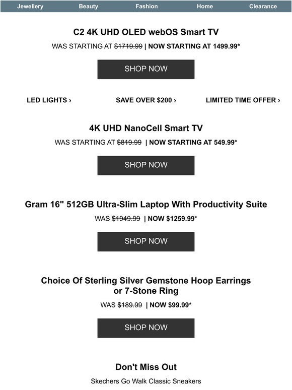 The Shopping Channel: Multiple Today’s Showstopper™ - LG & Gem ...