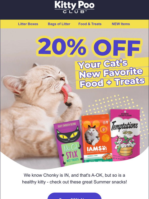 Kitty Poo Club: 20% OFF food + treats 🐱🌞 | Milled