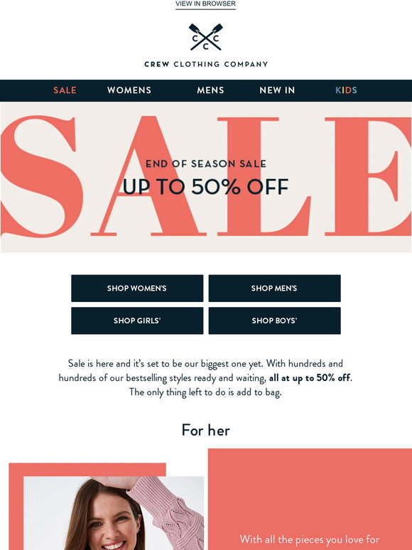 Crew Clothing: SALE is here with up to 50% OFF 👀 | Milled