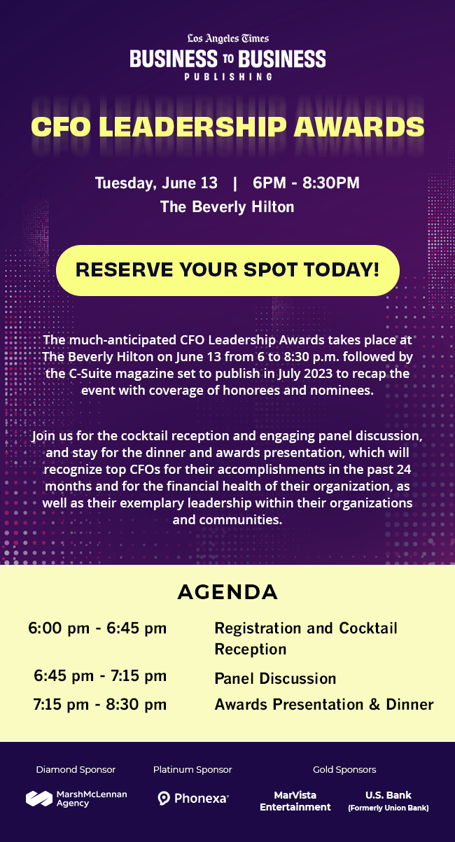 Los Angeles Times: CFO Leadership Awards - Reserve Your Spot Today ...