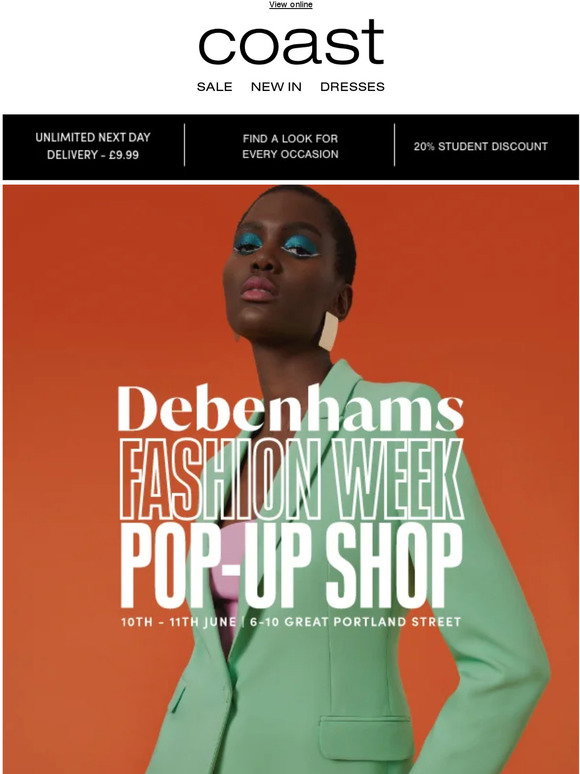 Coast: Coast + all your favourite brands back in store for one weekend ...