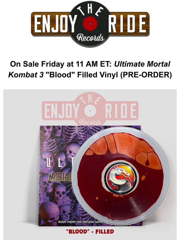 Enjoy The Ride Records: "Blood" Filled Ultimate Mortal Kombat 3 Vinyl ...