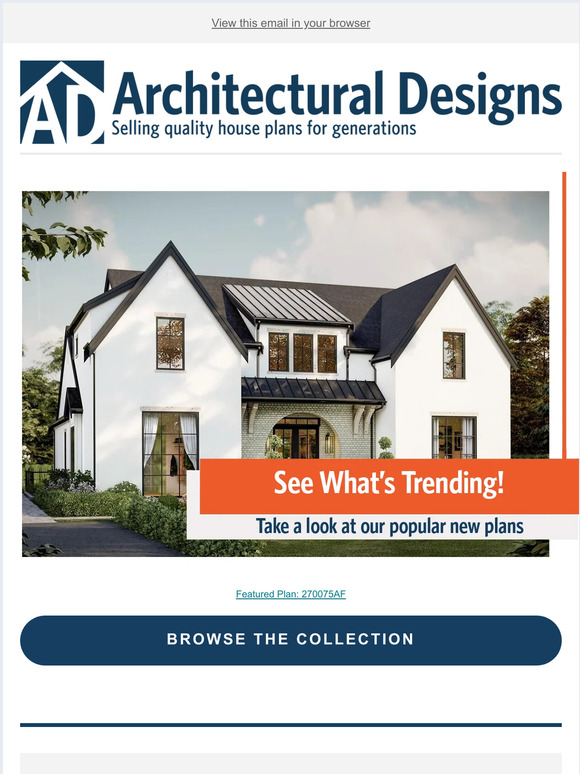 Architectural Designs: 🌟See What's Trending: New Plans & More! | Milled