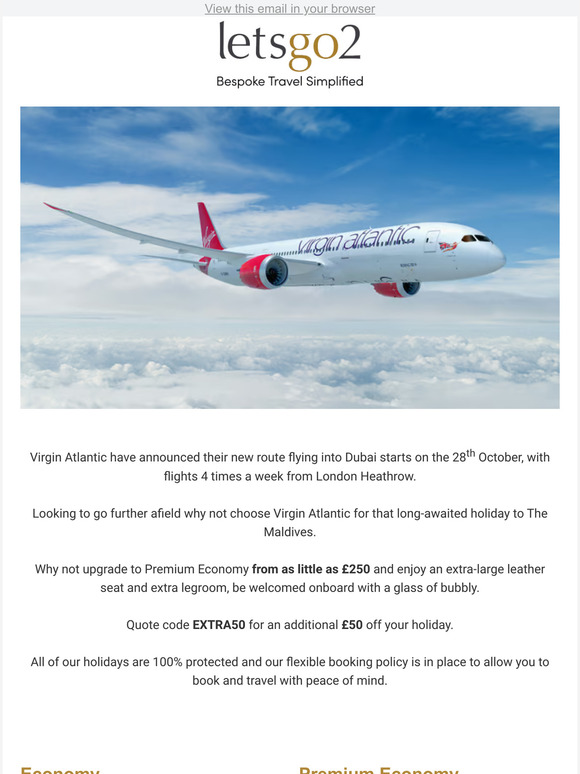 Letsgo2: Virgin Atlantic now flying to Dubai and The Maldives | Milled
