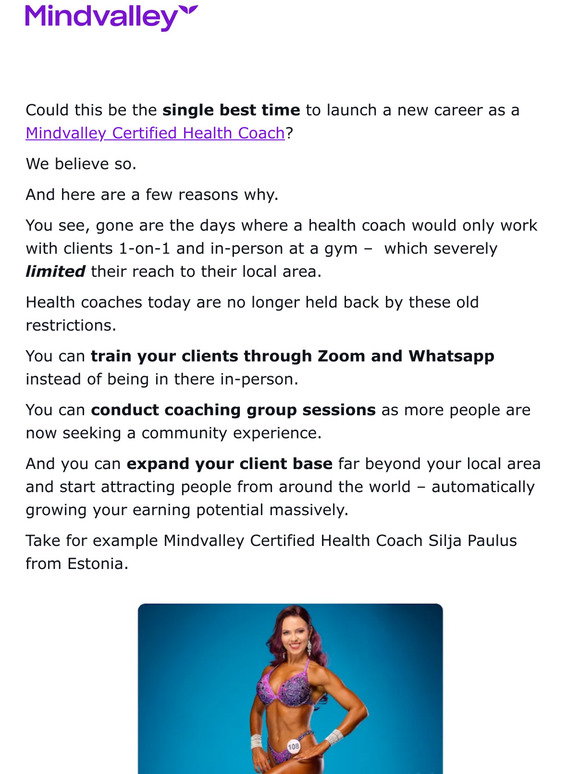 Mindvalley: Turn your health transformation into a new coaching career ...