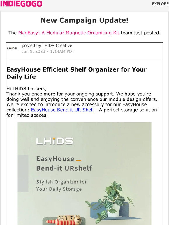 Indiegogo: 📢 Update #6 from MagEasy: A Modular Magnetic Organizing Kit ...