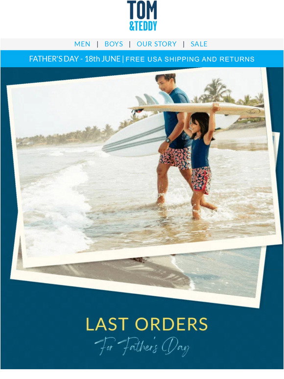 Tom & Teddy: There’s still time to order the perfect Father’s Day Gift ...