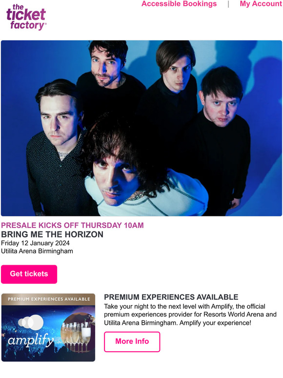 The Ticket Factory: Bring Me The Horizon 🎫• Presale kicks off Thursday ...