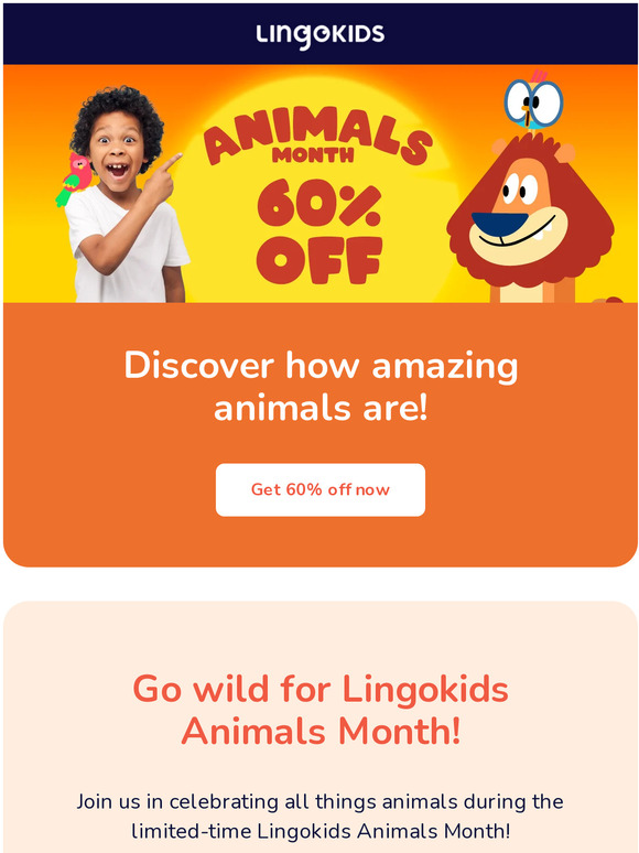 Lingokids: Discover Animals Month with 60% OFF🦁 | Milled