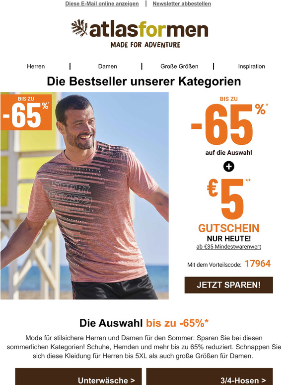 Atlas For Men: Sonntagsangebot: Heute sparen Sie extra | Milled
