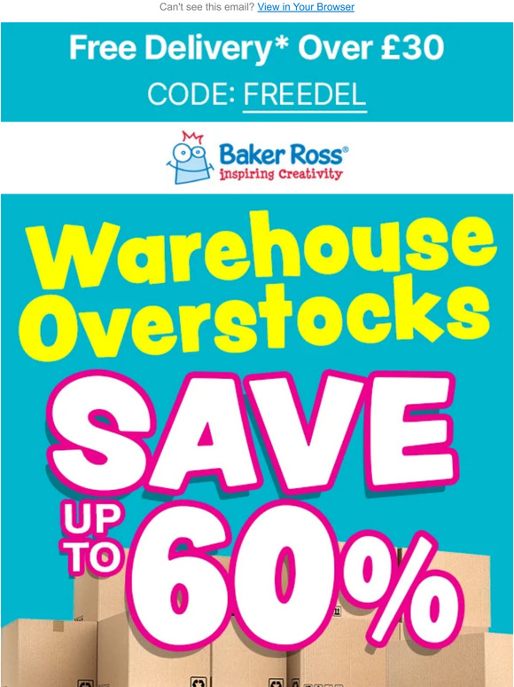 Baker Ross: FREE Delivery Ends Tonight! GO! | Milled