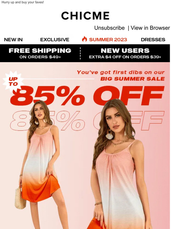 Chicme: 📢 You have a SUMMER SALE notification | Milled