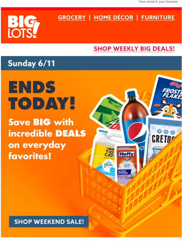 Big Lots: THIS WEEKEND ONLY: Crazy BIG savings on everyday home faves ...