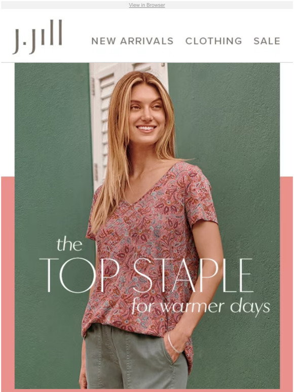 J.Jill: Our latest warm-weather tunic now in new colors. | Milled