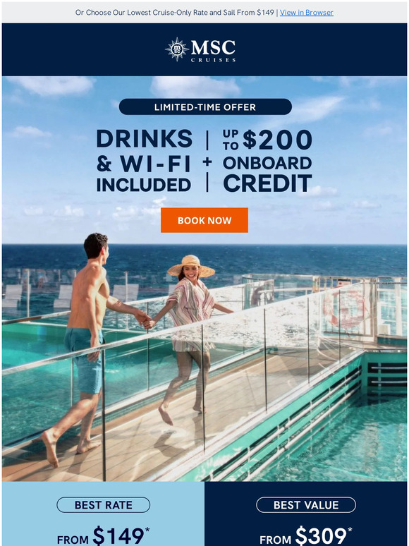 MSC Cruises: Experience Ultimate Relaxation With Drinks & Wi-Fi ...
