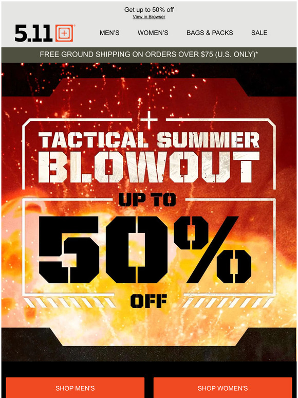5.11 Tactical: TACTICAL SUMMER BLOWOUT! Up to 50% Off! | Milled