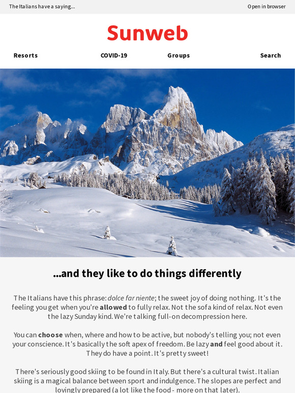 Sunweb: The Italians have a saying... | Milled