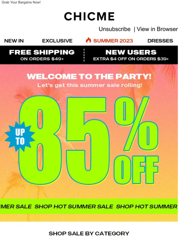 Chicme Email Newsletters: Shop Sales, Discounts, and Coupon Codes